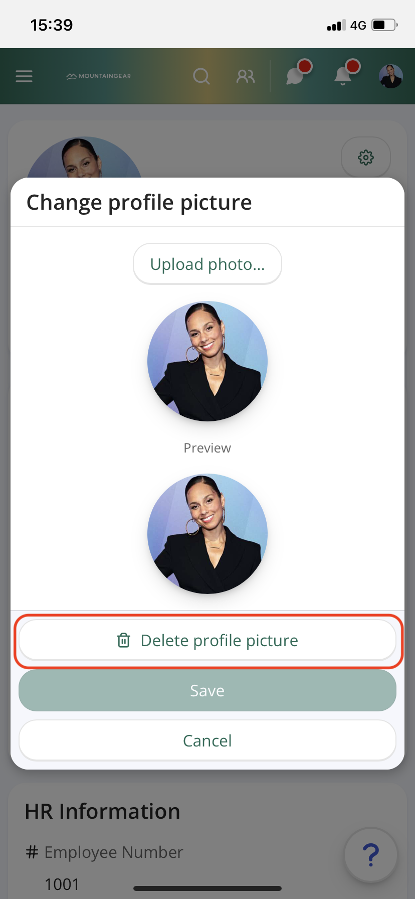 How do I change my profile picture?