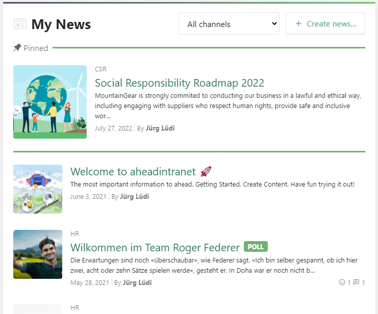 Pinned News
